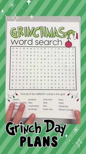 Grinch Day Lesson Plans + Activities | Merry Grinchmas | Full Day ...