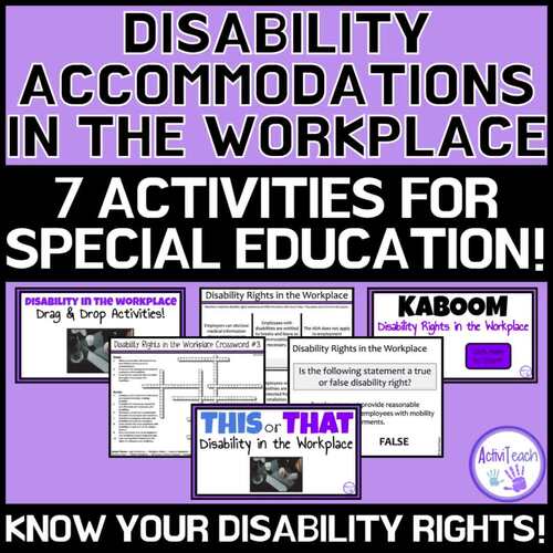 Disability Awareness in the Workplace Activities Disability ...