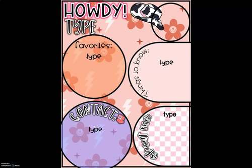 90's Western Disco Meet the Teacher Letter by Julia's Colorful Classroom