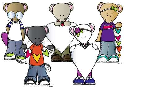 Mouselettes clip art - With Hearts - Mini - Melonheadz Clipart | TPT