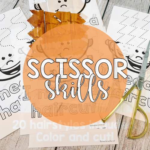Cutting Practice with Scissors Kindergarten Fine Motor Scissor Skills ...