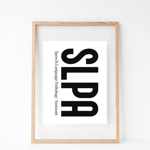 SLPA Wall Art Print Room Office Board Decoration by Play Therapy Creative
