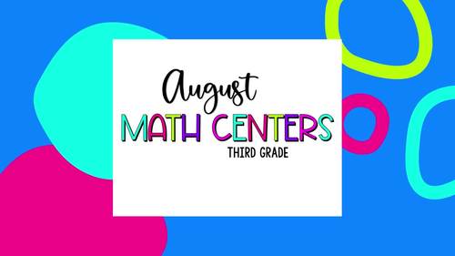 FREEBIE! August Math Centers for Third Grade by Kayla Graves | TpT