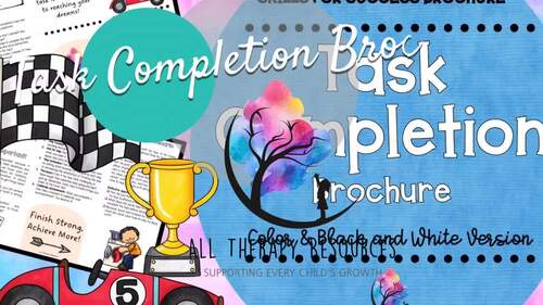 TASK COMPLETION Brochure for Study Skills - Executive Functioning Skills