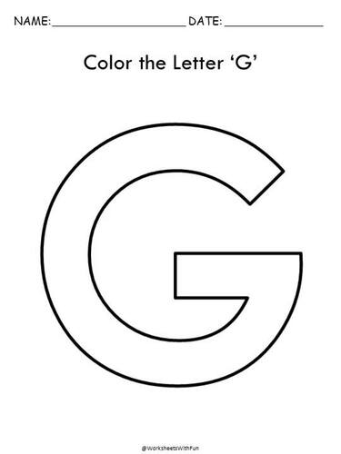 letter g coloring pages preschool printables
