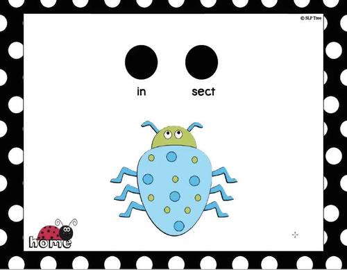 No Print Ladybug Multisyllabic Words Speech Therapy Interactive pdf by ...