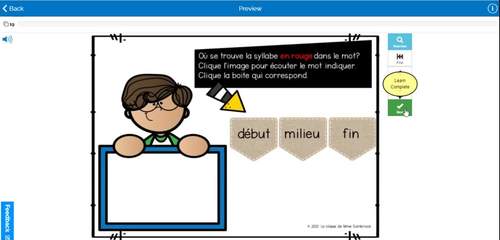 Où se trouve la syllabe? French Boom Cards School Edition | TpT