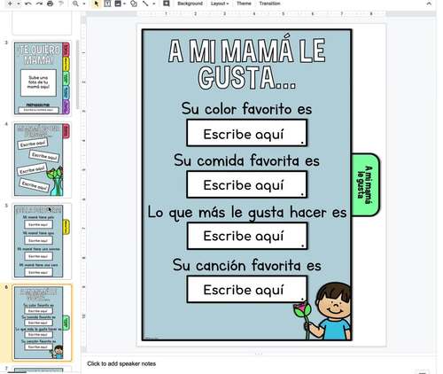 Distance Learning - Día de las Madres - Spanish Mother's Day Flipbook