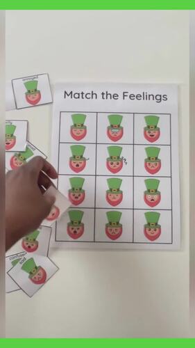 Leprechaun Feelings Match | St. Patrick's Day Activity | Feelings Match ...
