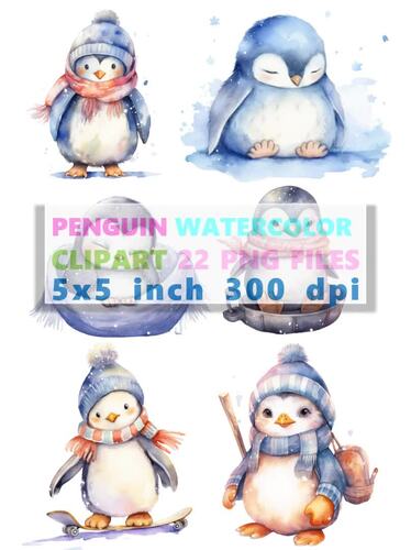Penguin clipart, Winter Clipart by Mrs Wong | TPT