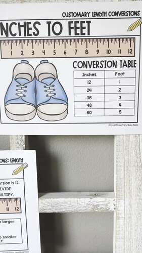 Customary Length Conversions by Three Very Busy Bees | TPT