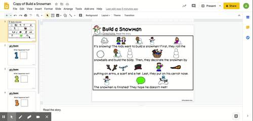 Digital WINTER Story Retelling and Sequencing for Google Slides ...