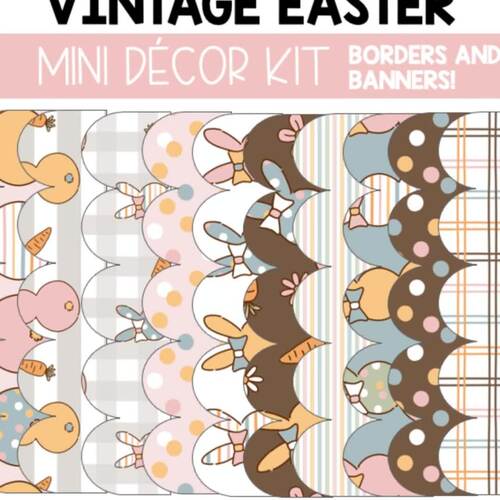 Vintage Easter Mini Decor Kit / Spring Bulletin Board Decor | TPT