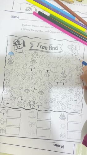 Spring I Spy Activity | Color and Count | No-prep printable worksheets ...