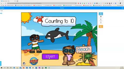 Counting to 10 At the Beach Boom Cards by On Butterfly Wings | TpT