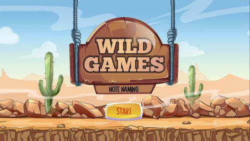 Wild West Note Naming! Treble Clef - Music Virtual Game - Power Point