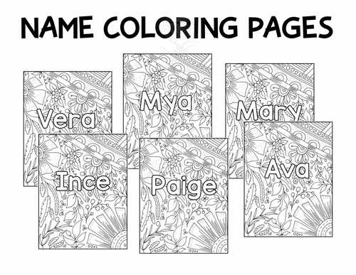 Printable Personalized Floral Name Coloring Pages, Floral Coloring ...