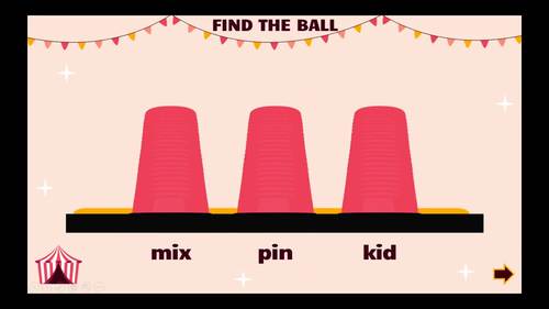 Short I Phonics Review Games | Find the Ball Activity | Kindergarten ...