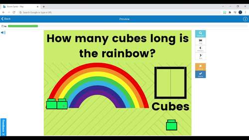 Measure Length with Cubes St. Patrick's Day Boom Cards | TpT