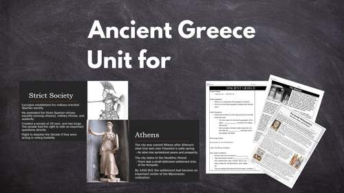 Ancient Greece Unit Bundle including PowerPoint, Note Sheets, Project ...