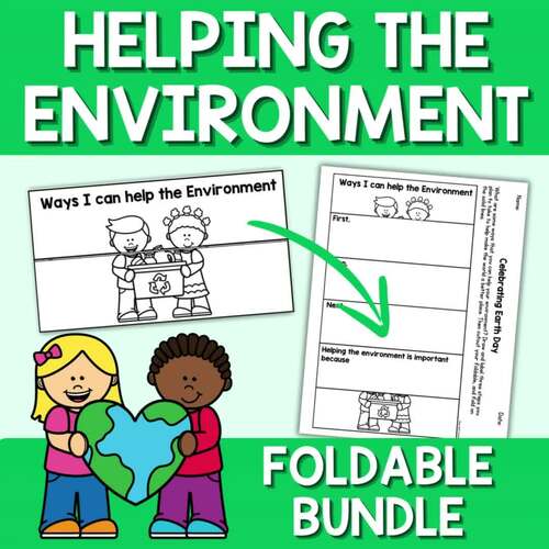 Earth Day Foldable Activity Ways to Help the Environment Writing Craft