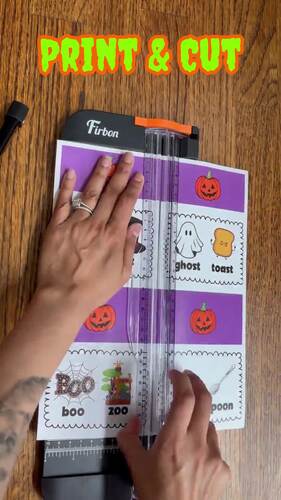 Halloween Rhyming Words Flashcards by Hunny & Koko | TPT