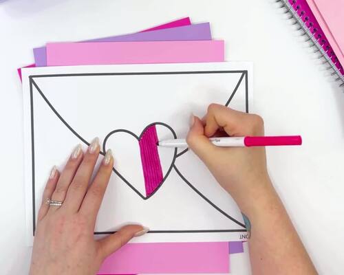 Valentine Writing Craft | Envelope Writing Craft Activity | Valentine ...