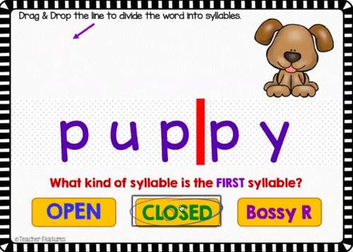 BOOM CARDS Reading Strategies SYLLABLE DIVISION VC/CV (Rabbit Words)