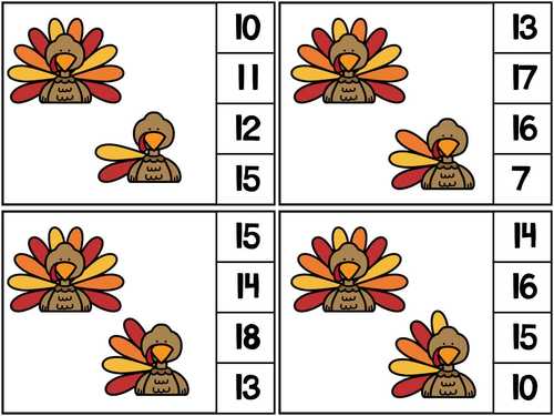 Clip It to 20- Thanksgiving Theme by Erika Deane | TPT