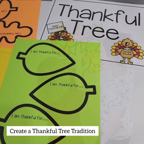 Thankful Tree Activity | Big & Small Tree Option | Thankful Tree Craft ...