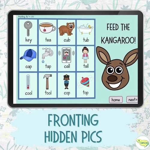 Fronting Minimal Pairs Boom Cards™ Hidden Pictures K & T, G & D, SH & S