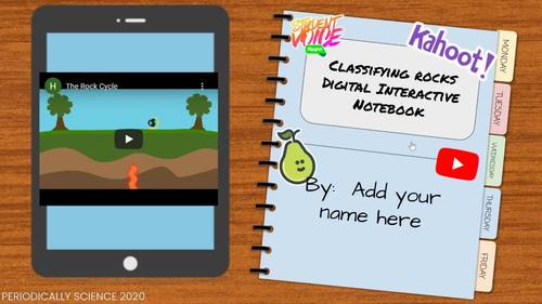 Classifying Rocks (TEKS 6.10B) Digital Interactive Notebook-Hyperdoc