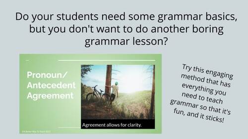 Pronoun Antecedent Agreement Lesson For High School Students | TPT