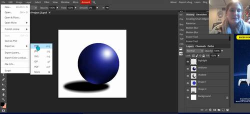 Digital Painting a Sphere Project Photopea Graphic Design Beginner ...