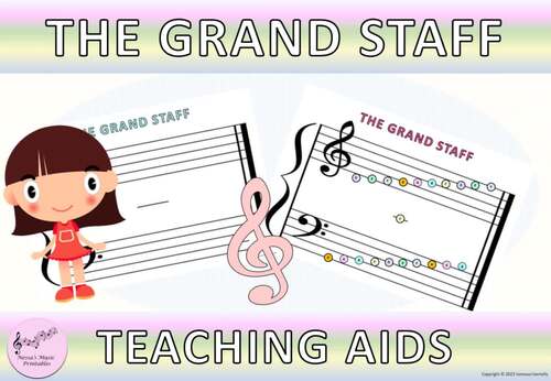 The Grand Staff - Teaching Aids by Nessa's Music Printables | TPT