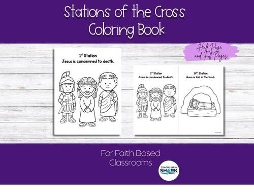 Stations of the Cross Coloring Book | Catholic Lenten Activity | Lent ...
