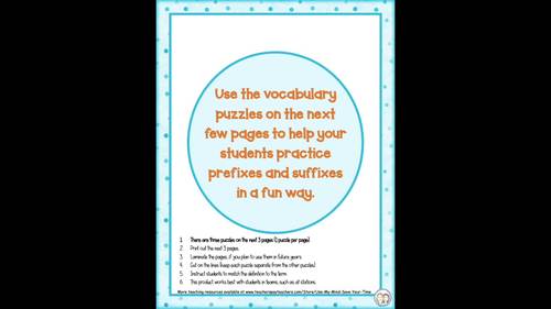 Multisyllabic Word Lists & Games for Decoding | Prefix & Suffix Fluency ...