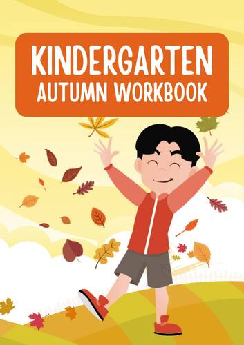 Fun and Colorful Autumn Kindergarten Workbook for Kids Worksheet