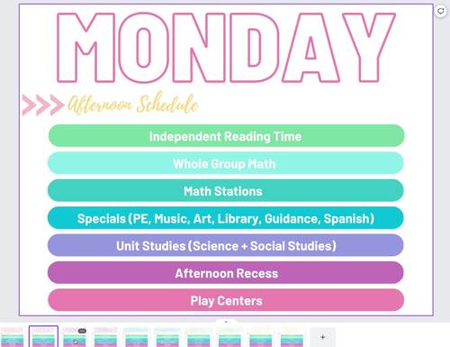 Classroom Daily Visual Schedule | Digital Presentation | Editable Canva ...