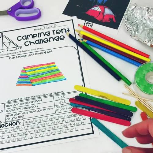 Camping STEM Challenges by Lisa Taylor Teaching the Stars | TPT