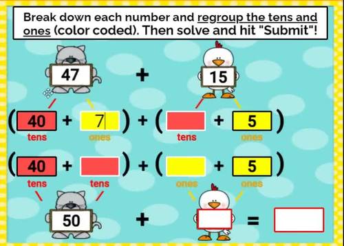 Boom Cards - Common Core Addition (Regrouping #2) - 20 Cards | TPT