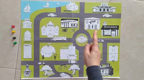 SPANISH CITY MAP + BOARD GAME. Mapa de la Ciudad + Juego de mesa