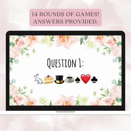 Floral Virtual Baby Shower Games by Moment Printables | TPT