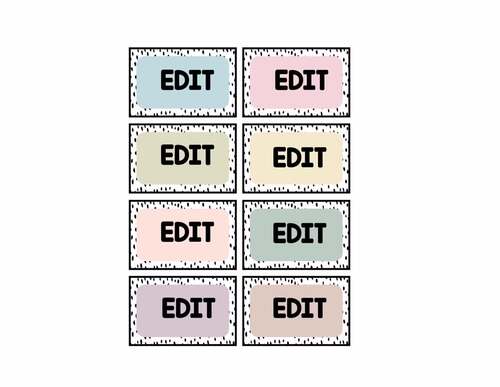 Printable Small Name Labels, Locker Labels, Mailbox labels, Bin Tags ...