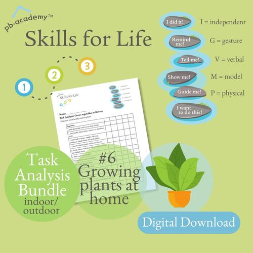 Task Analysis Bundle 6: Caring for indoor and outdoor plants | TPT