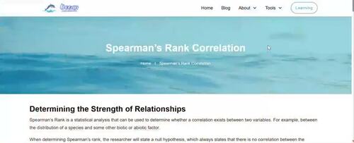 Spearman’s Rank Correlation Interactive by AICE Ocean Ambassadors