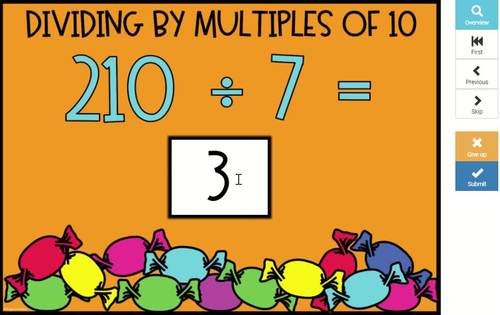 Halloween Divide by Multiples of 10 Boom Cards - 4th Grade Digital Math ...