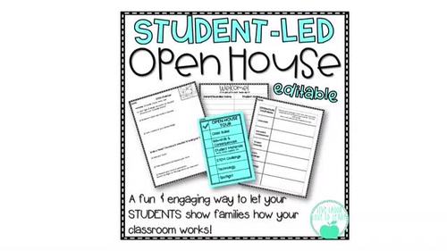 Student-Led Open House or Back to School Night - Editable | TpT