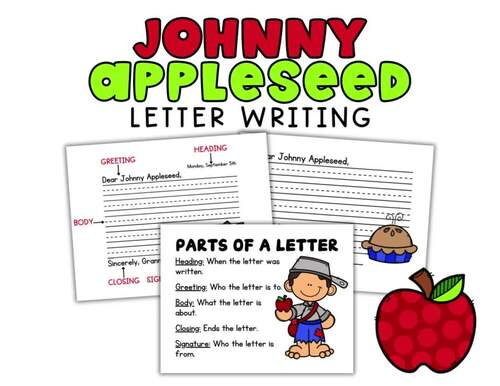 Johnny Appleseed Letter Writing | Posters and Writing Paper | TPT