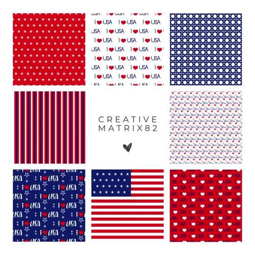 Stars & Stripes Seamless Digital Paper – 4th of July Red White Blue ...
